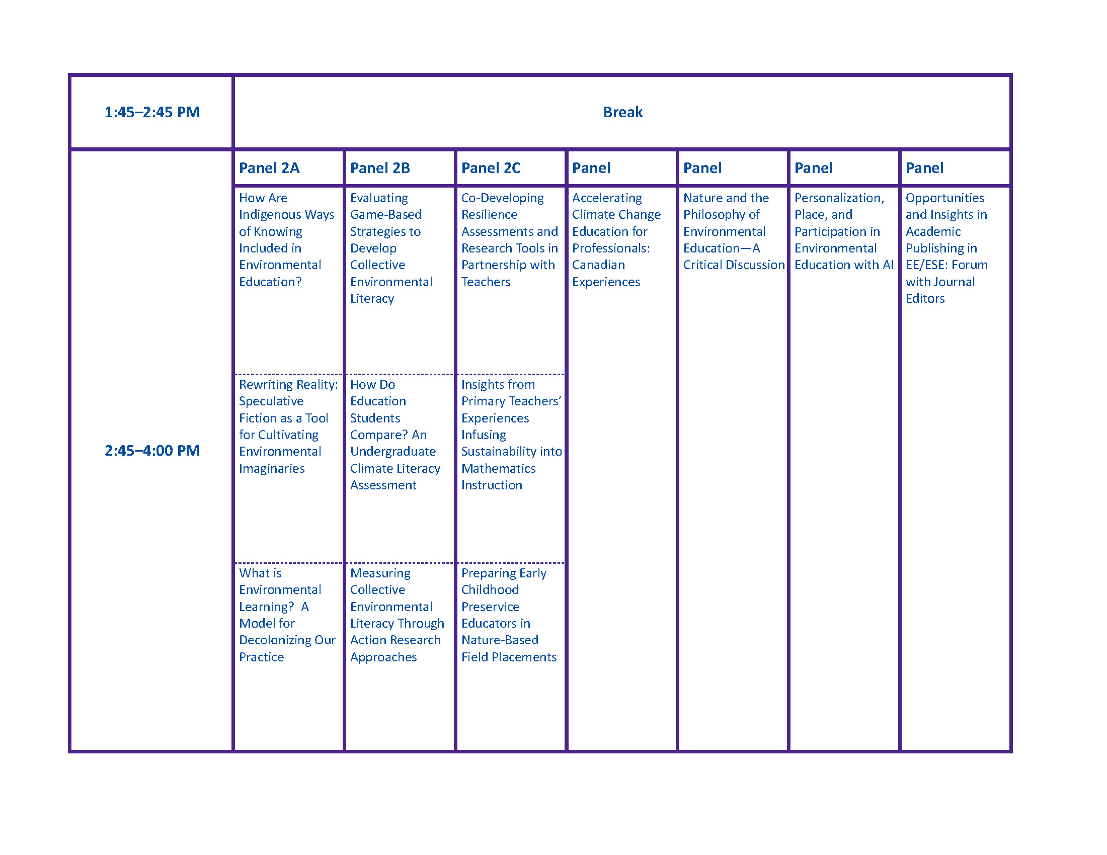 Research Symposium Schedule | NAAEE Conference
